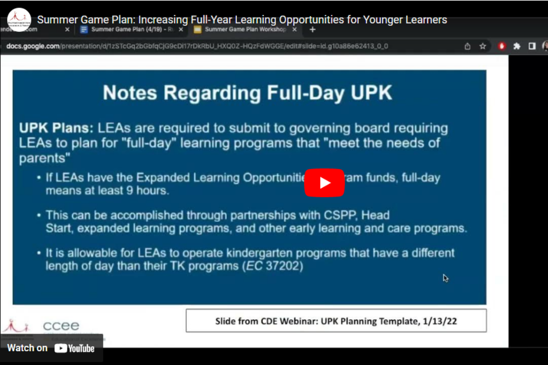 Early Learning — Partnership for Children & Youth