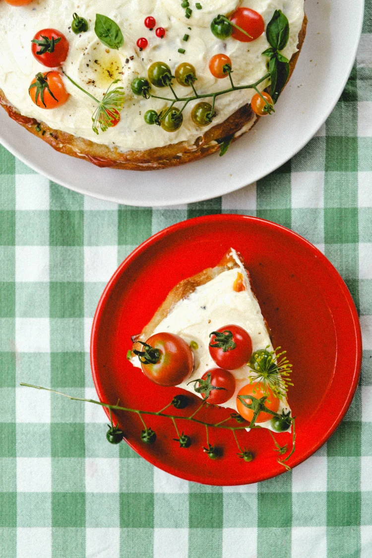 Savoury Tomato Sandwich Cake — Emily Lawrence