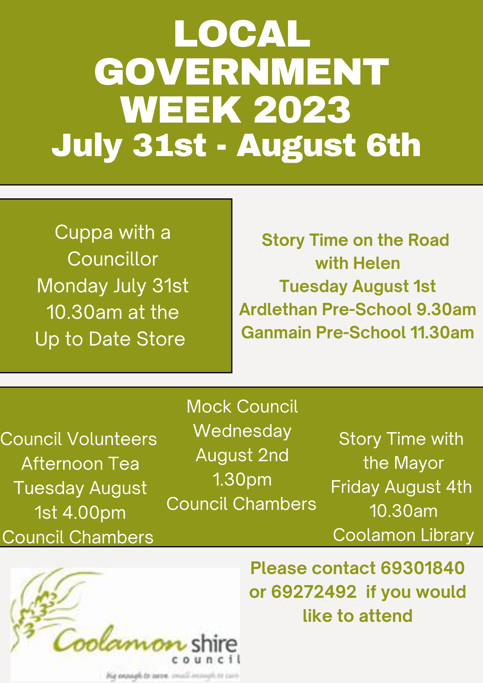 Local Government Week — Visit Coolamon Shire