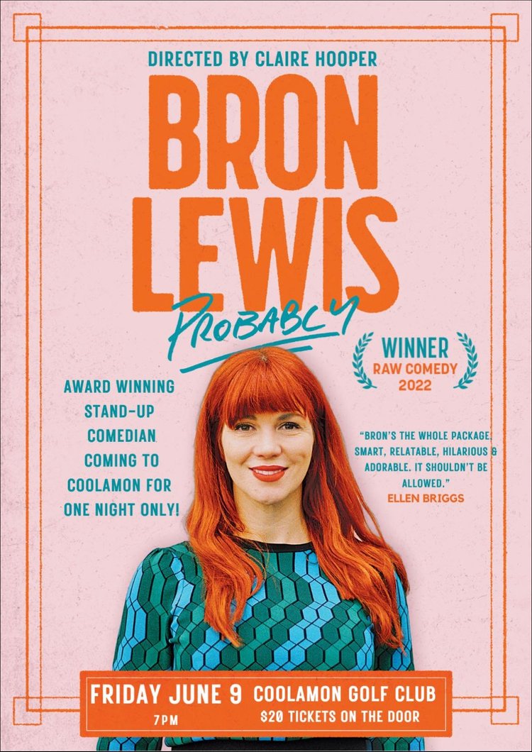 Comedy Night: Bron Lewis 'Probably' — Visit Coolamon Shire