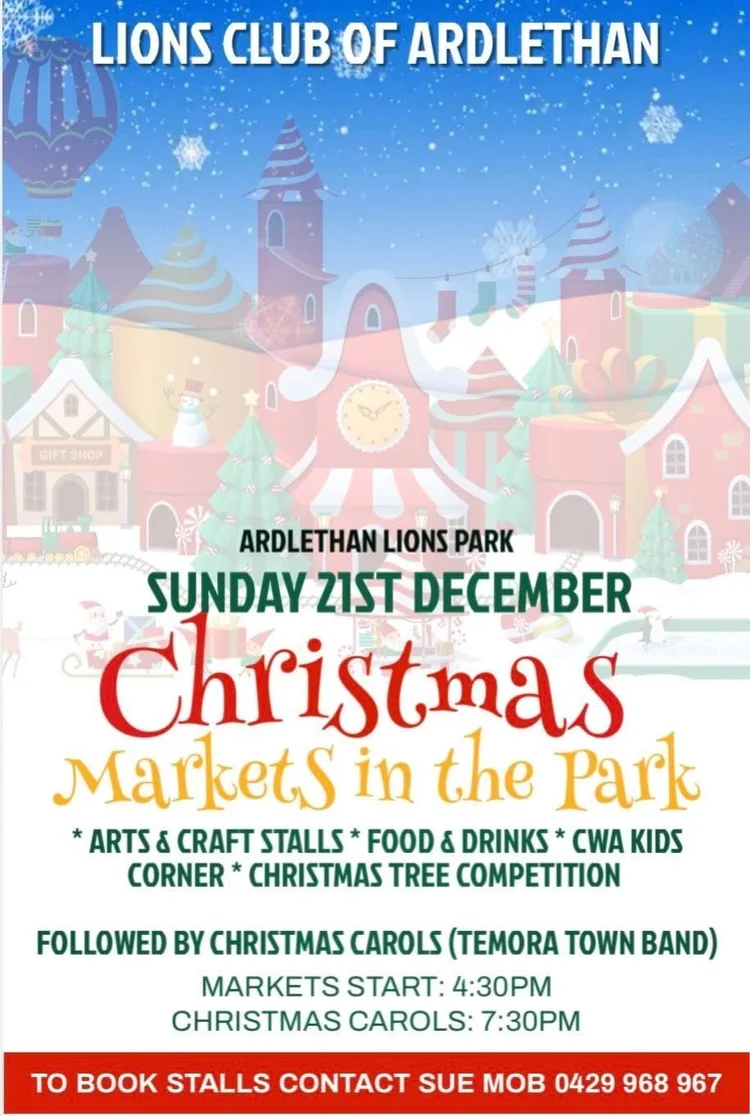 Christmas Markets In The Park - Ardlethan — Visit Coolamon Shire