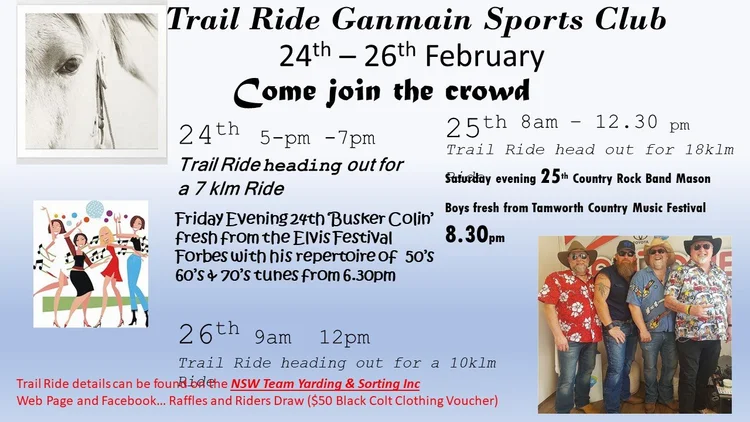 Trail Ride Ganmain Sports Club — Visit Coolamon Shire