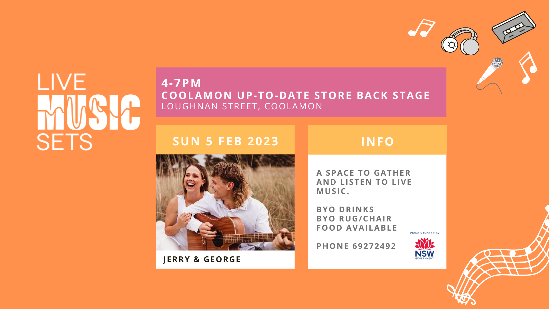 Live Music Sets - Jerry & George — Visit Coolamon Shire