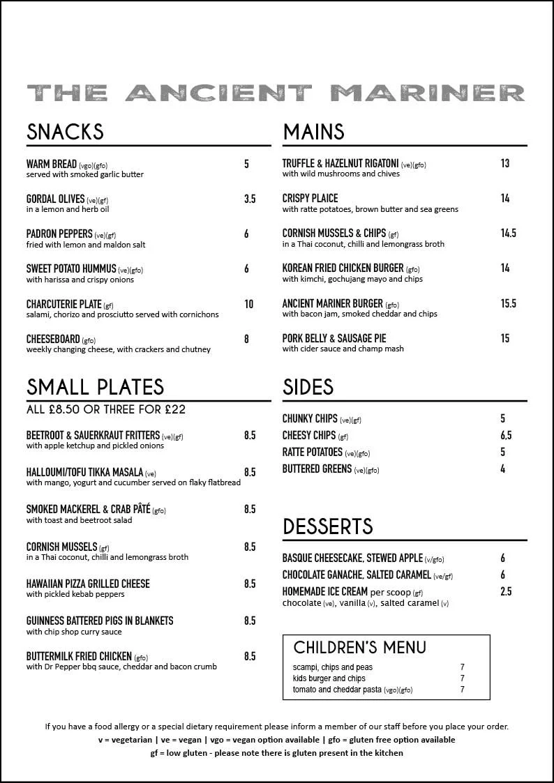 Food — Ancient Mariner