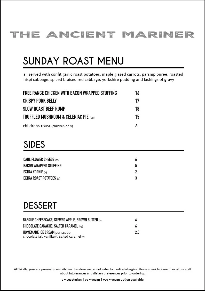 Food — Ancient Mariner