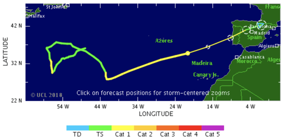 Hurricane Alert in Portugal : Leslie heads straight for Lisbon region ...