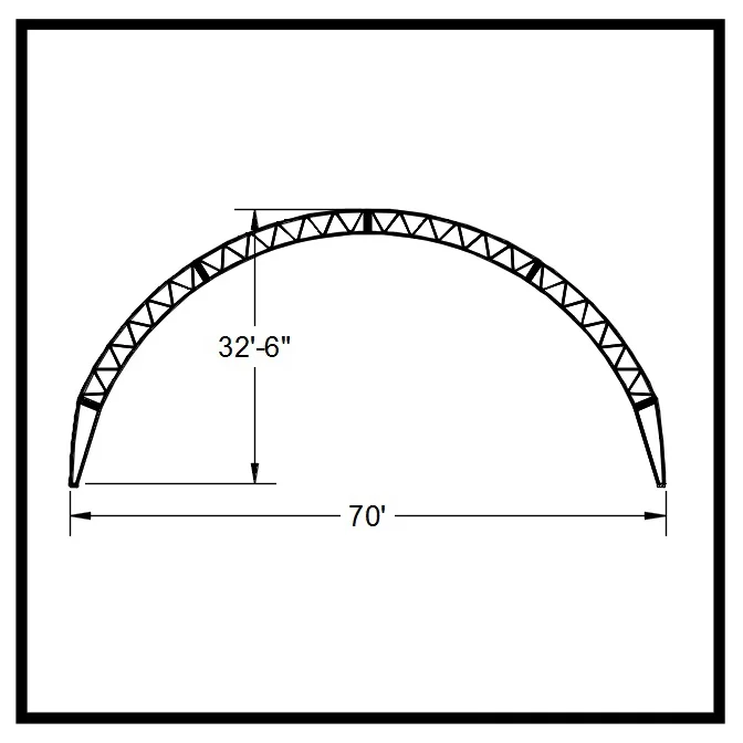10' Leg Profile — Span-Tech Fabric Building Systems