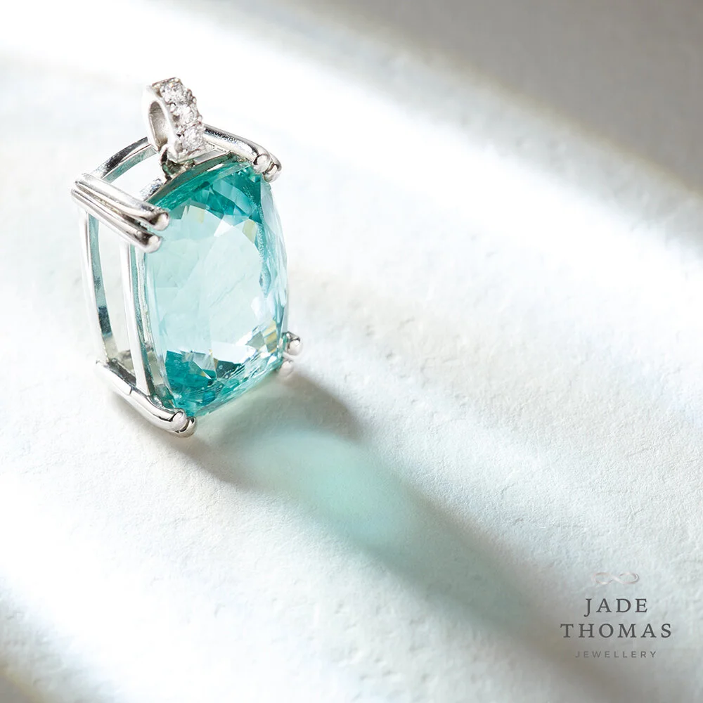 Opal and Paraiba Tourmaline necklace — Jade Thomas Jewellery