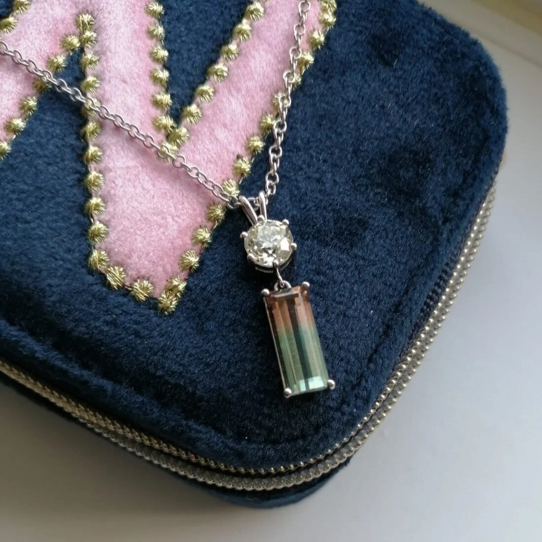 Watermelon tourmaline necklace — Jade Thomas Jewellery