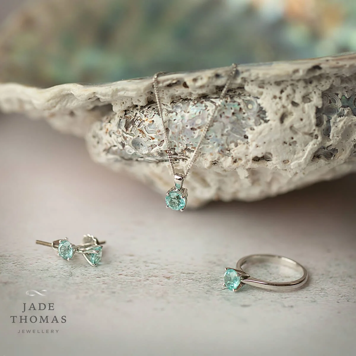Opal and Paraiba Tourmaline necklace — Jade Thomas Jewellery