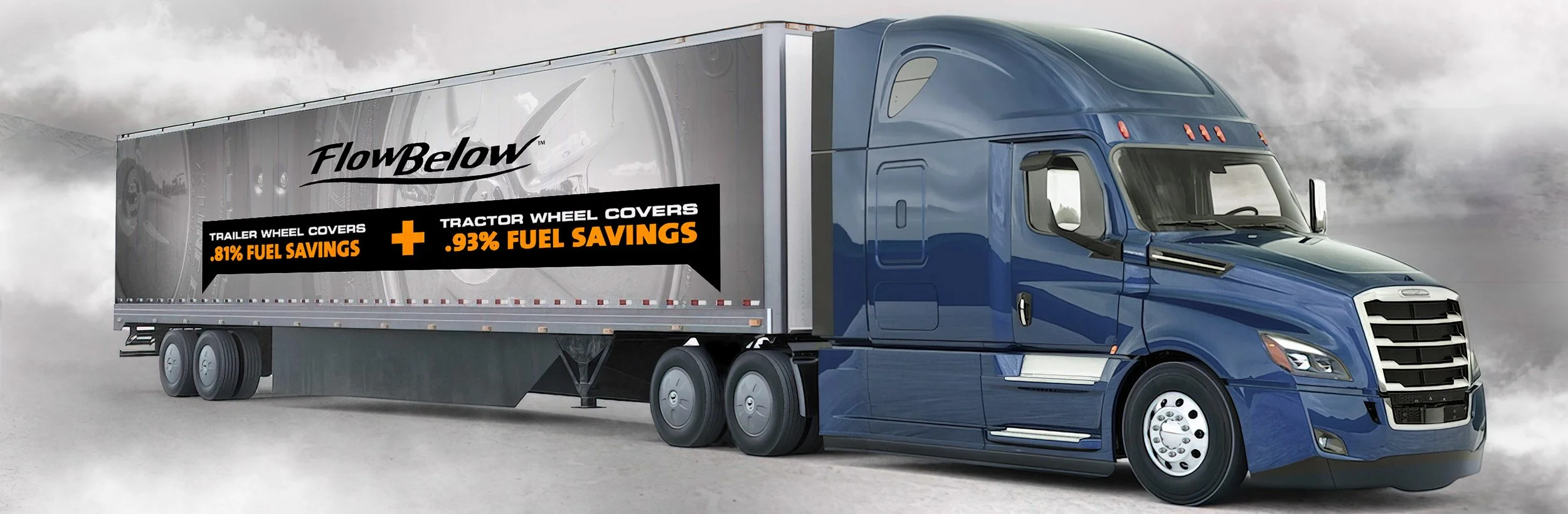 FlowBelow | Fuel Saving Wheel Covers for Semi-Trucks and Trailers