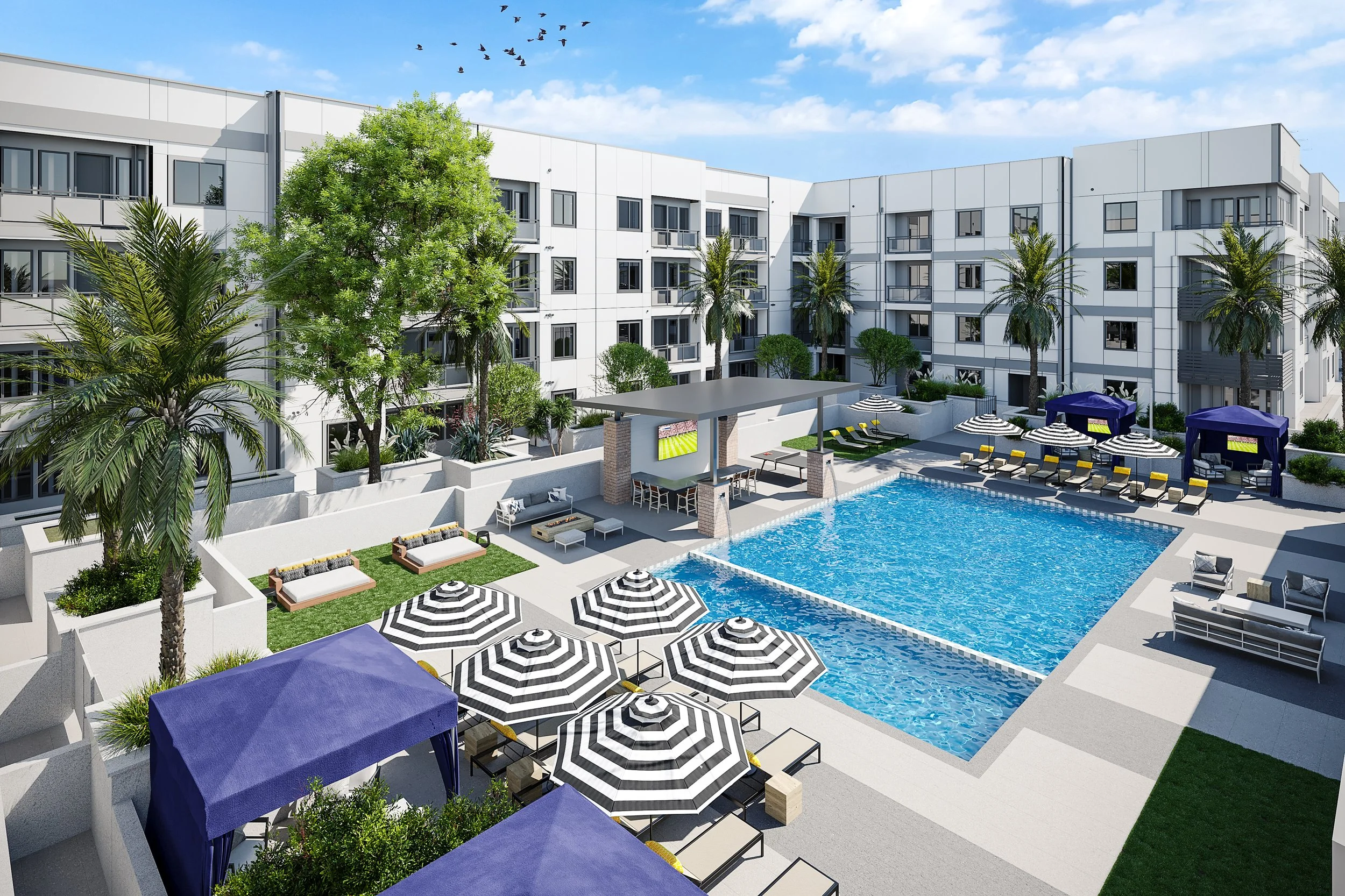 clubhouse exteriors / pool decks — Szabo Studios