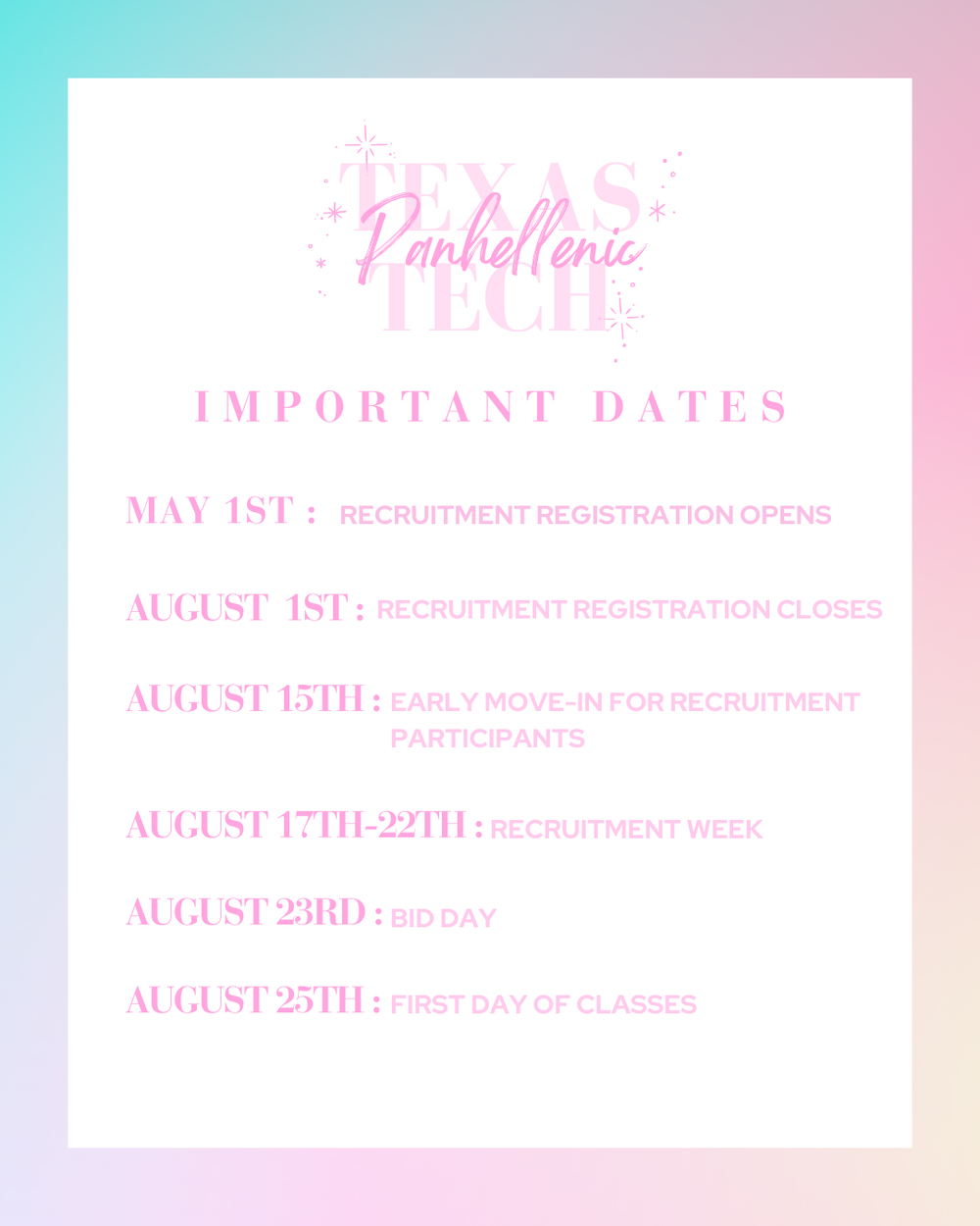 General Information — Texas Tech Panhellenic