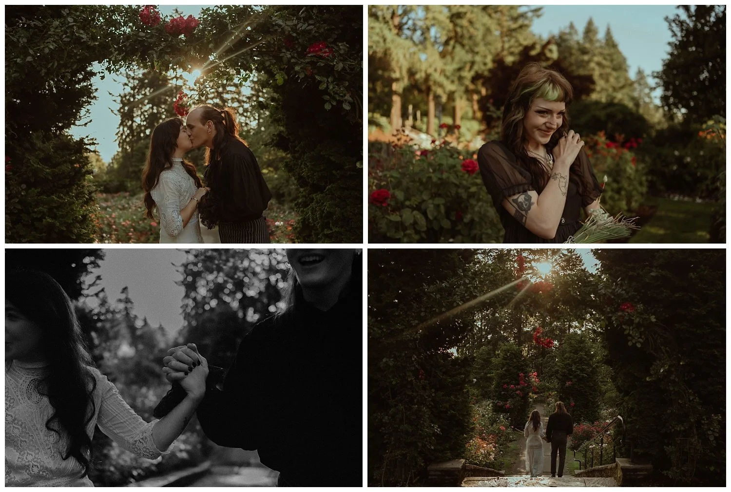 Haunting, Gothic Elopement at Portland's Rose Garden and Oregon's Moody ...