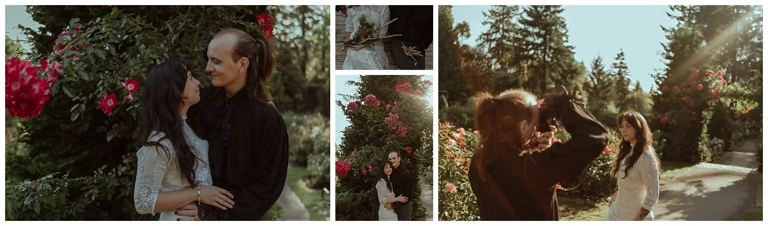Haunting, Gothic Elopement at Portland's Rose Garden and Oregon's Moody ...