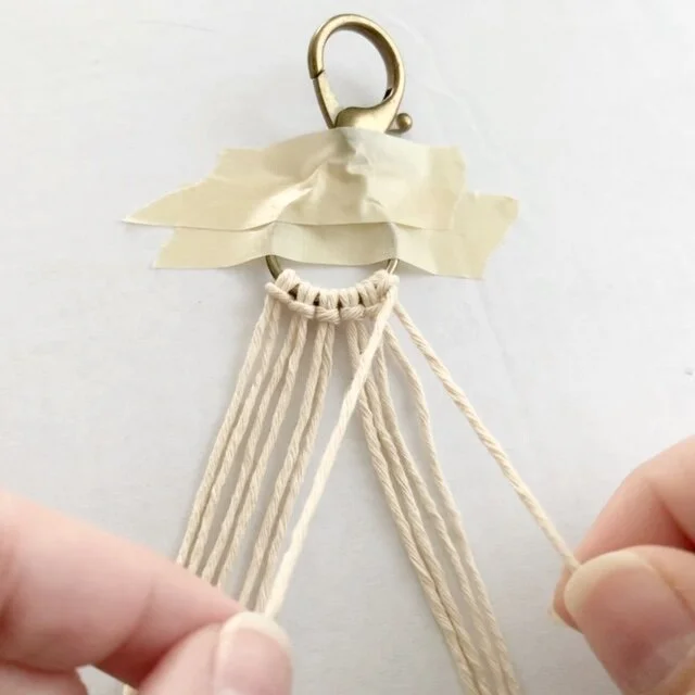 DIY Macrame Keychain — Mrs. Scrib