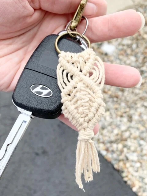 DIY Macrame Keychain — Mrs. Scrib