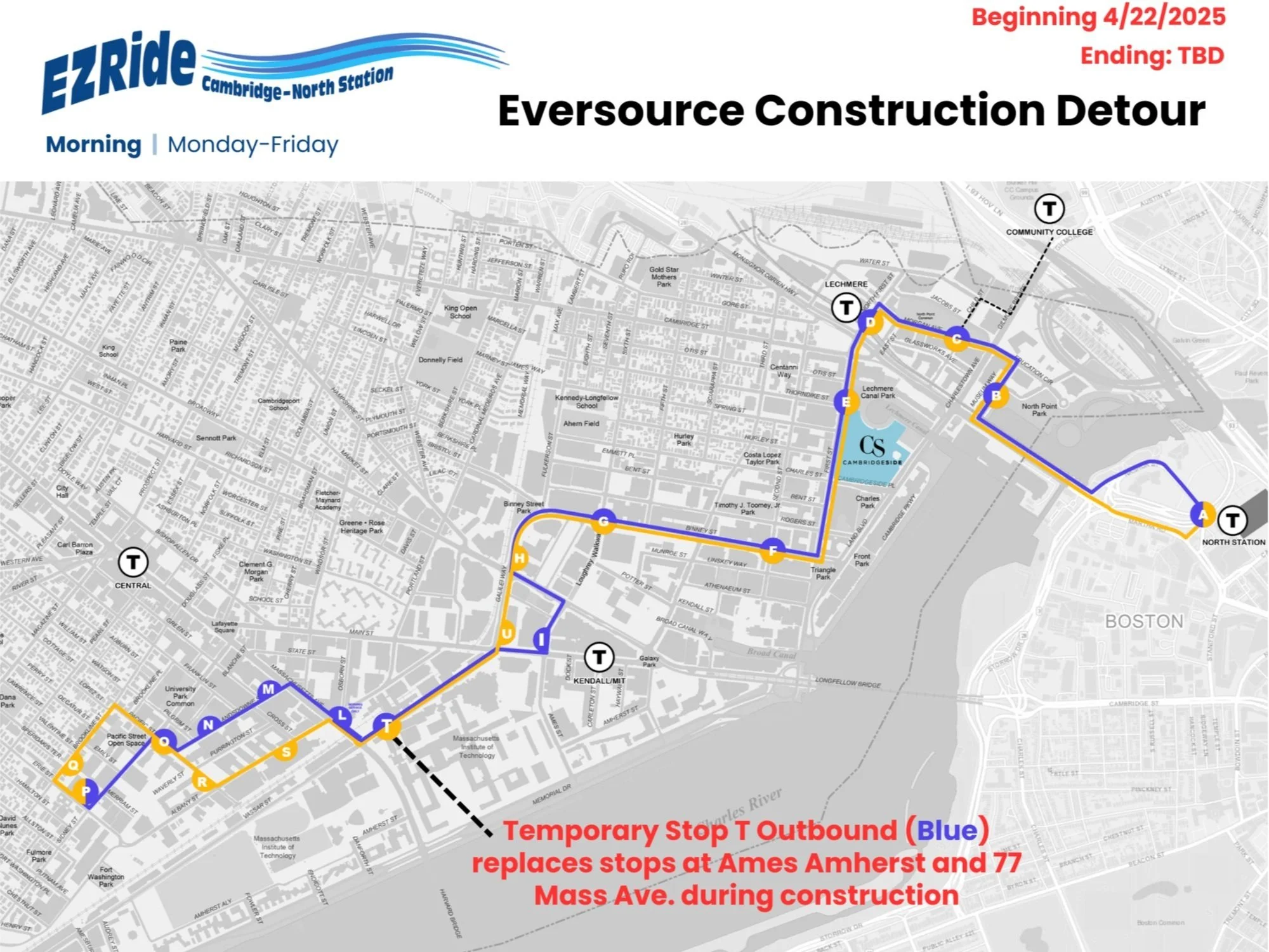 EZRide Morning Service — Charles River TMA