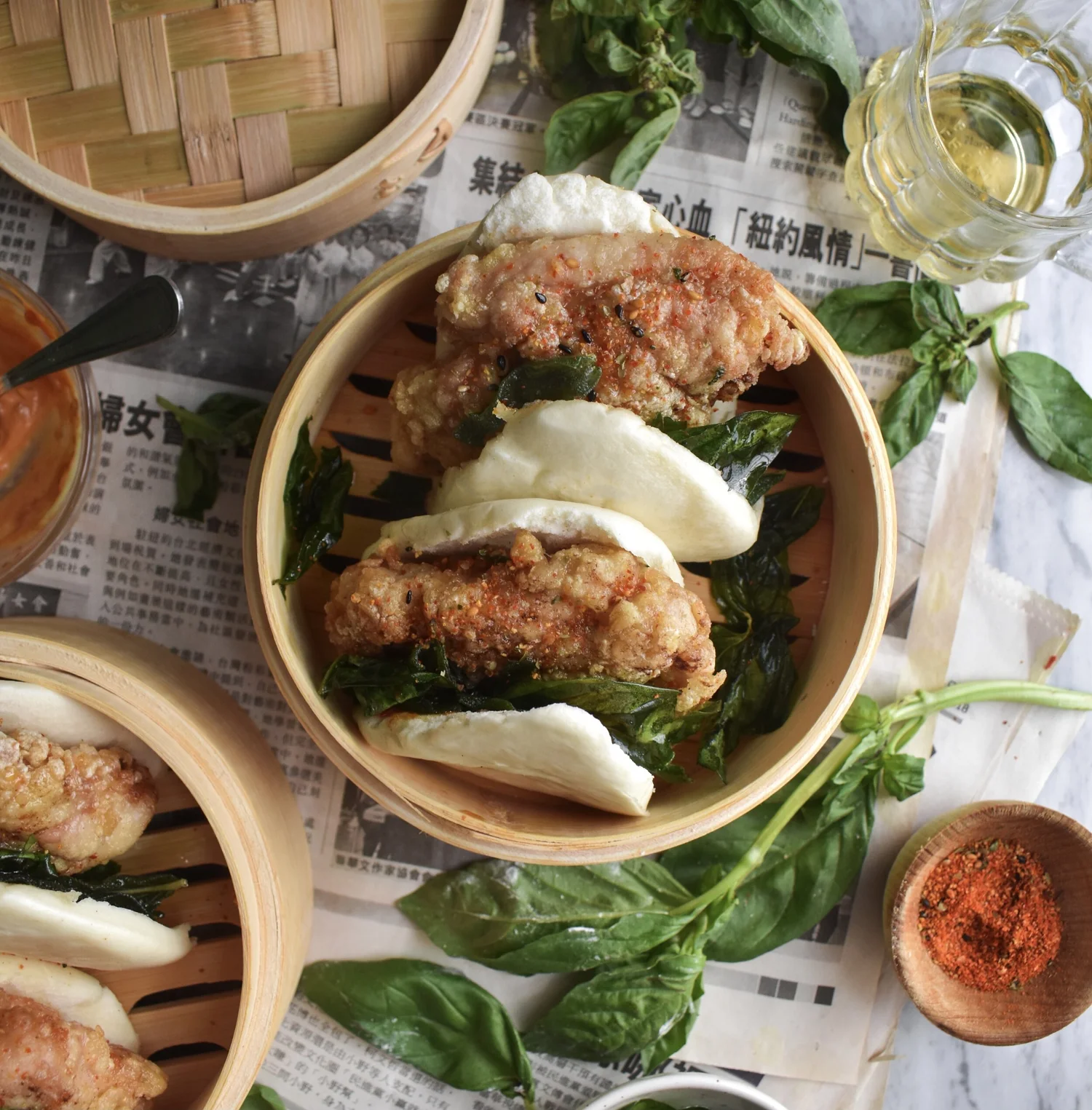 Taiwanese Fried Chicken Baos (Gua Bao) | Recipe — Nom Life
