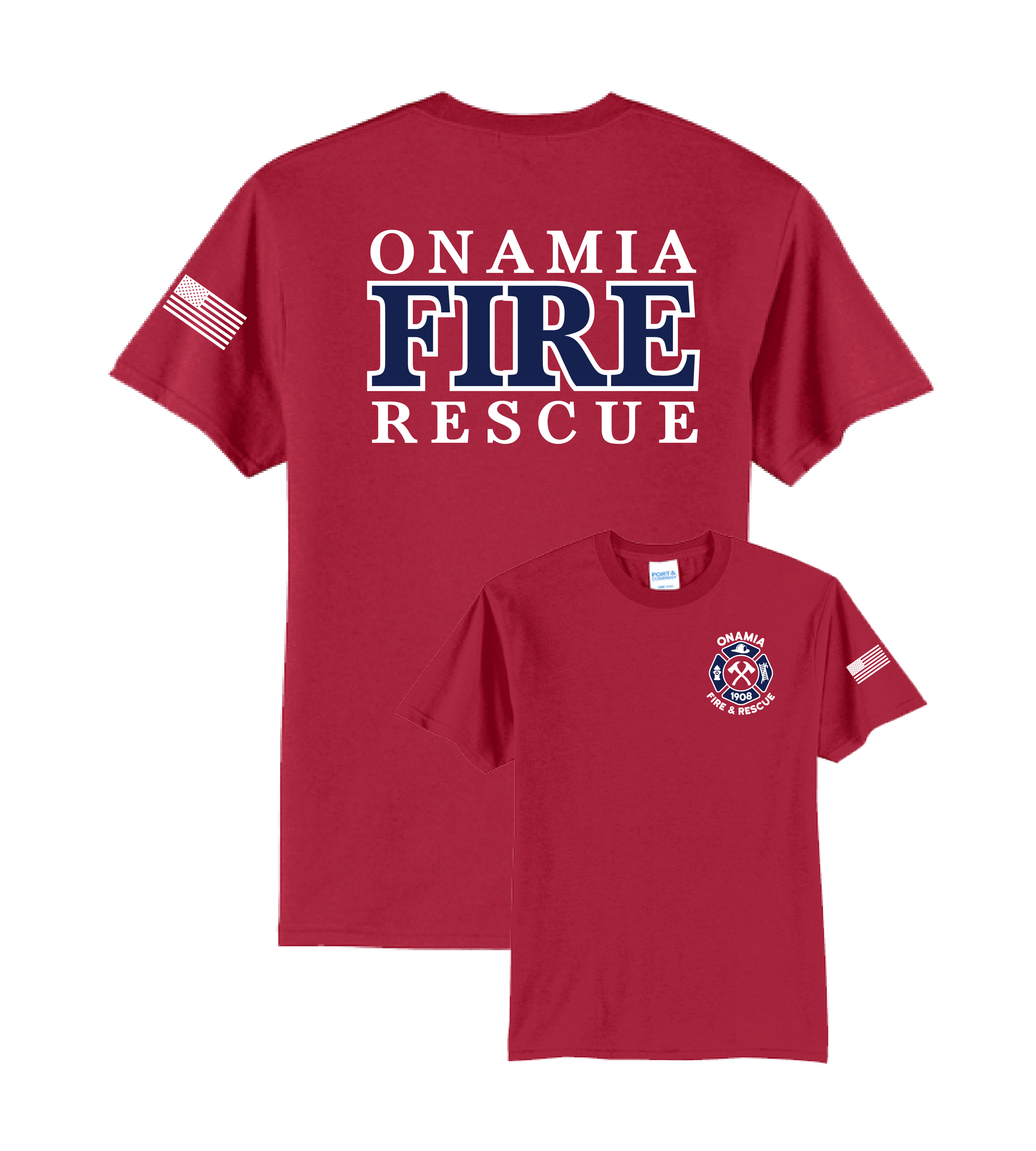 Onamia Fire & Rescue Logo LS // Tall Core Blend Tee — RIO Design, Ink.