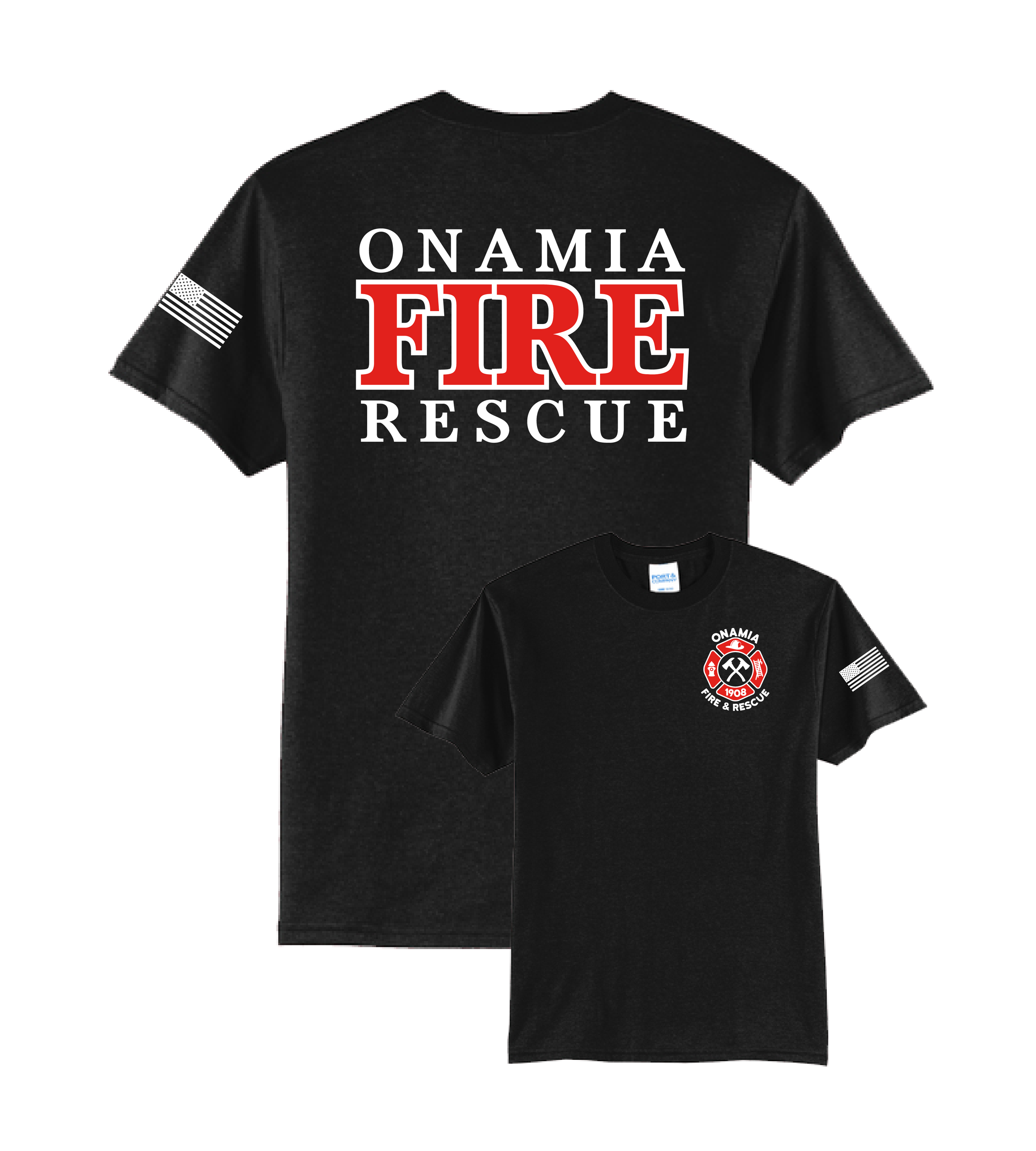 Onamia Fire & Rescue Logo LS // Tall Core Blend Tee — RIO Design, Ink.