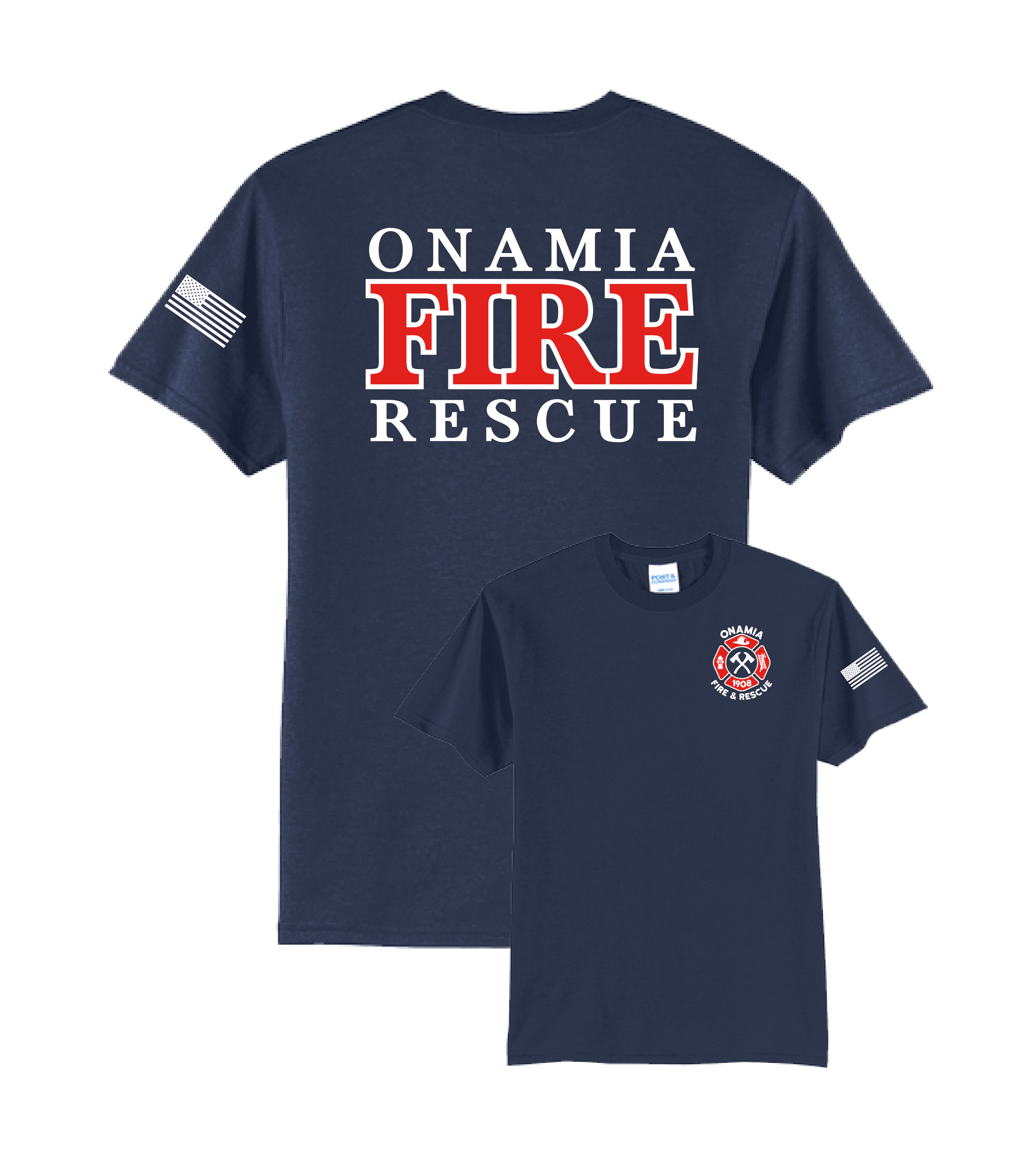 Onamia Fire & Rescue Logo LS // Tall Core Blend Tee — RIO Design, Ink.