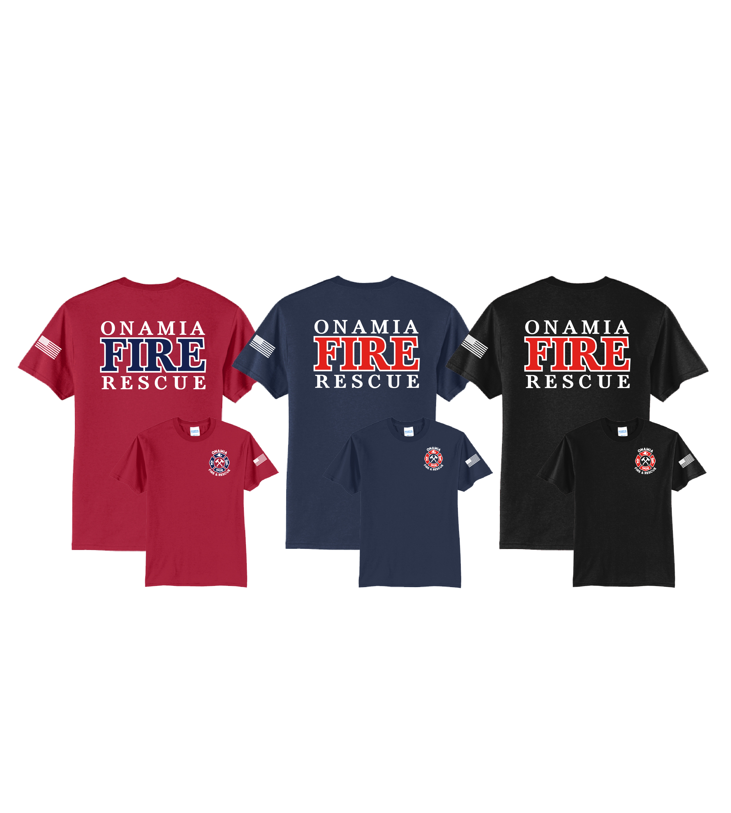 Onamia Fire & Rescue Logo LS // Tall Core Blend Tee — RIO Design, Ink.
