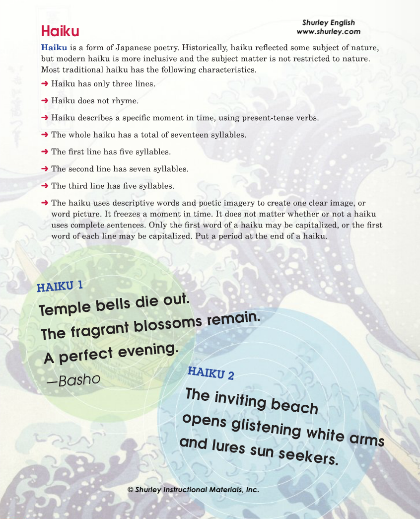 Haiku Review: the Valentine's Day Edition — Shurley English Blog