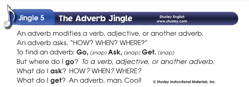Analyzing Adverbs with Language Arts Jingles — Shurley English Blog