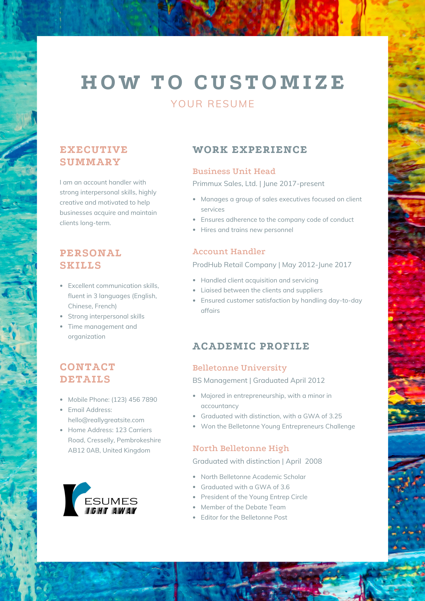 Jobseekers: Guide to Customizing Your Resume — Resumes Right Away