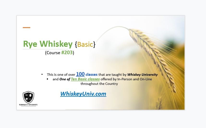 4 Types of Whiskey Tasting Courses | Bourbon, Rye & Distillery Classes ...