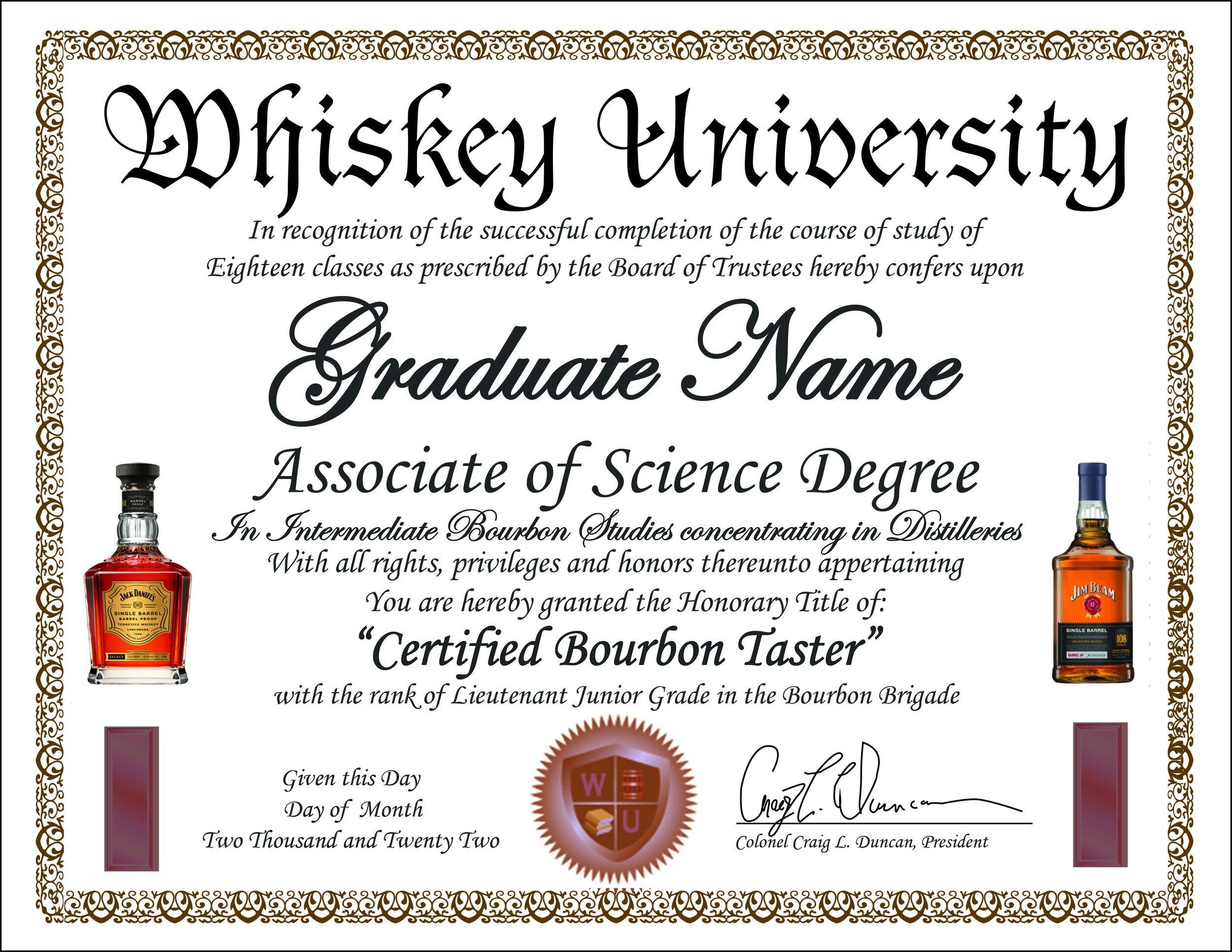 Associate Degree Tier REQUIREMENTS — Whiskey University