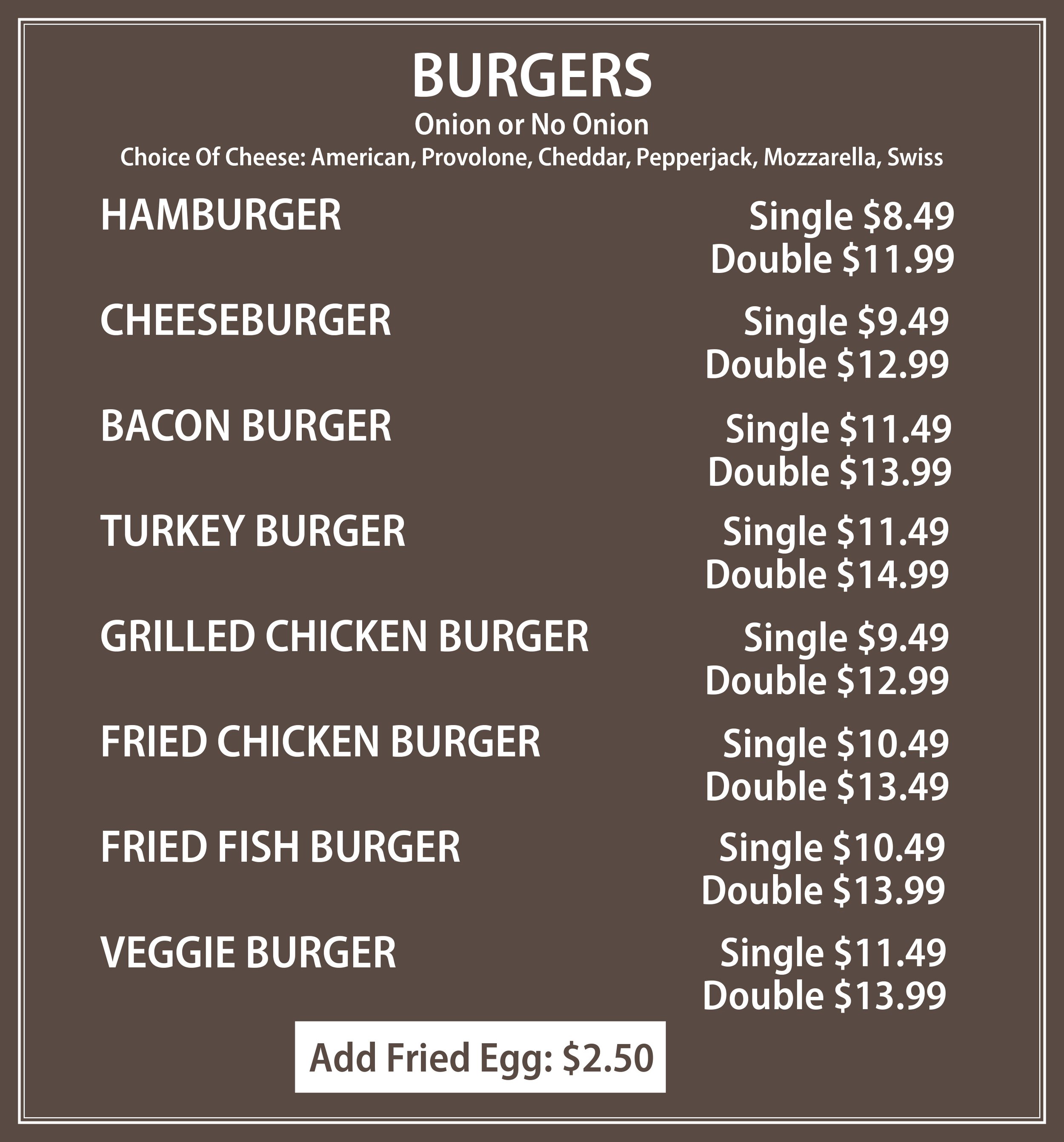 Menu — Philly's Gourmet Steaks