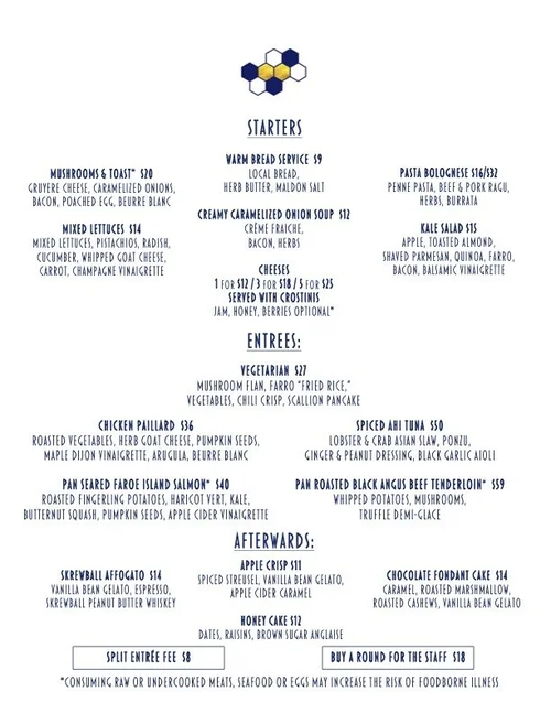 Our Food — Blue Honey Bistro