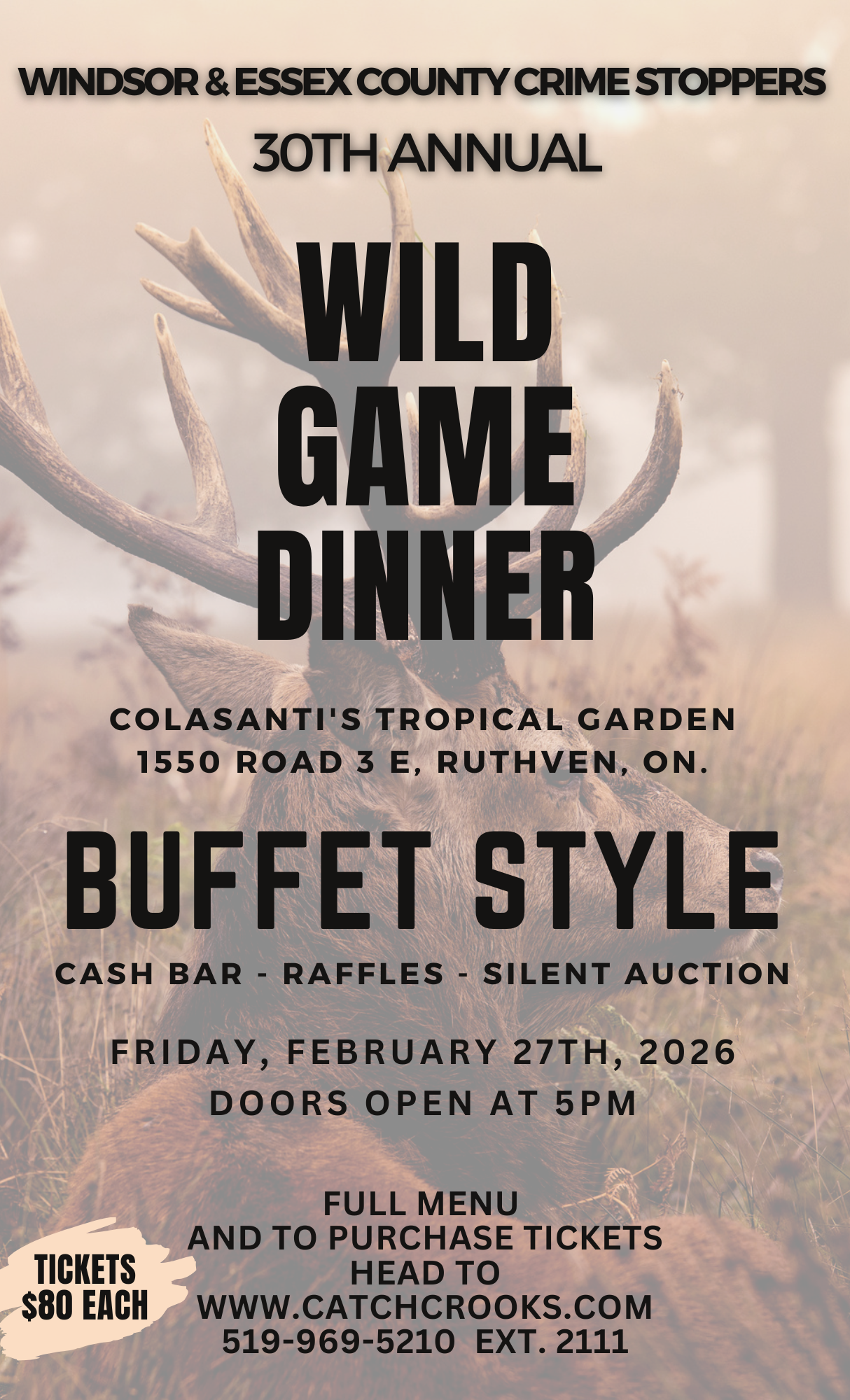 Wild Game Dinner Tickets — Catchcrooks