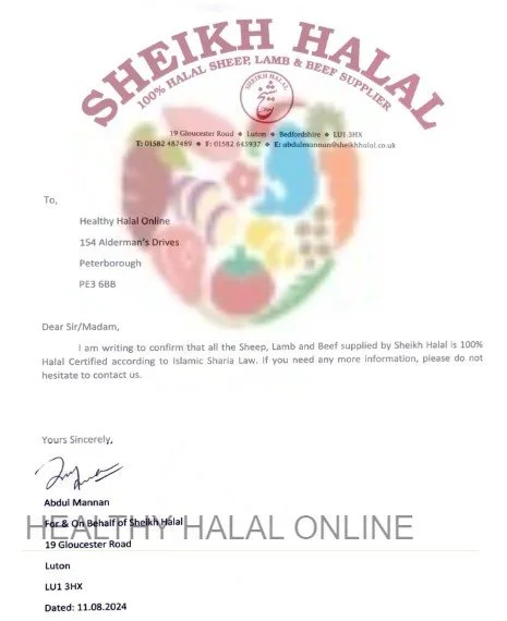 Halal Certificates | Healthy Halal | Fresh Halal Premium Meat Delivery UK