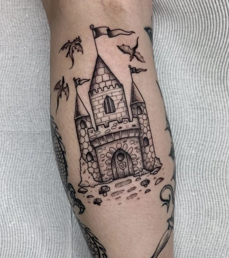 Traditional Castle Tattoos