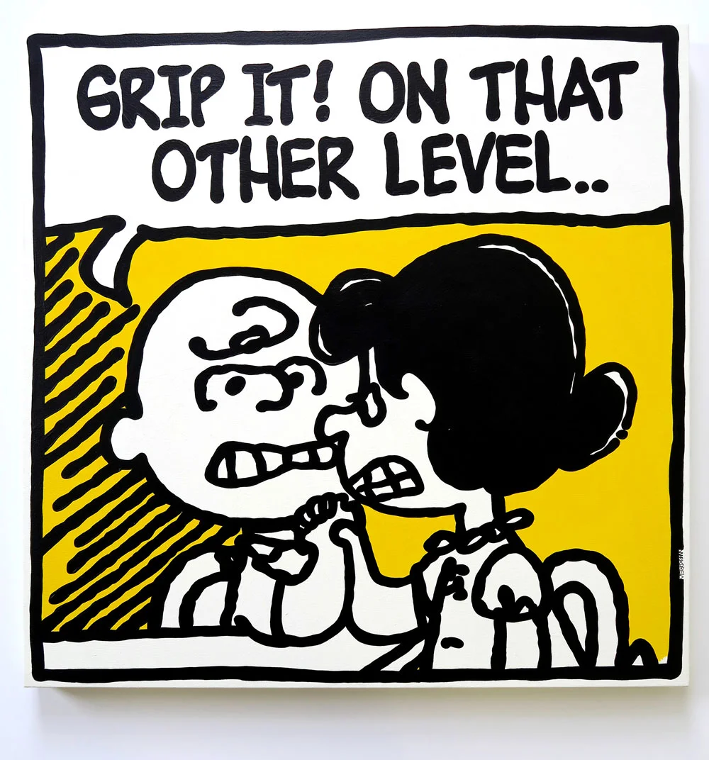 Mark Drew contemporary painter best known for his Charlie Brown Snoopy ...