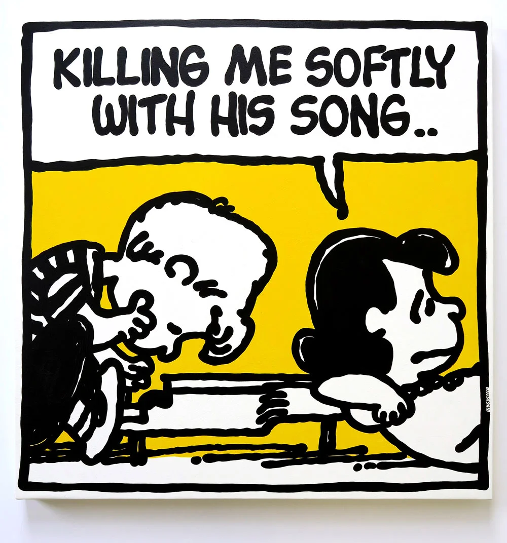 Mark Drew contemporary painter best known for his Charlie Brown Snoopy ...