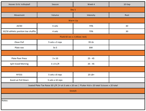 Volleyball Strength and Conditioning Program for High School Athletes ...