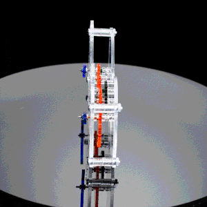 Three-Stage Clock Gear Chain — Mechanical Gifs
