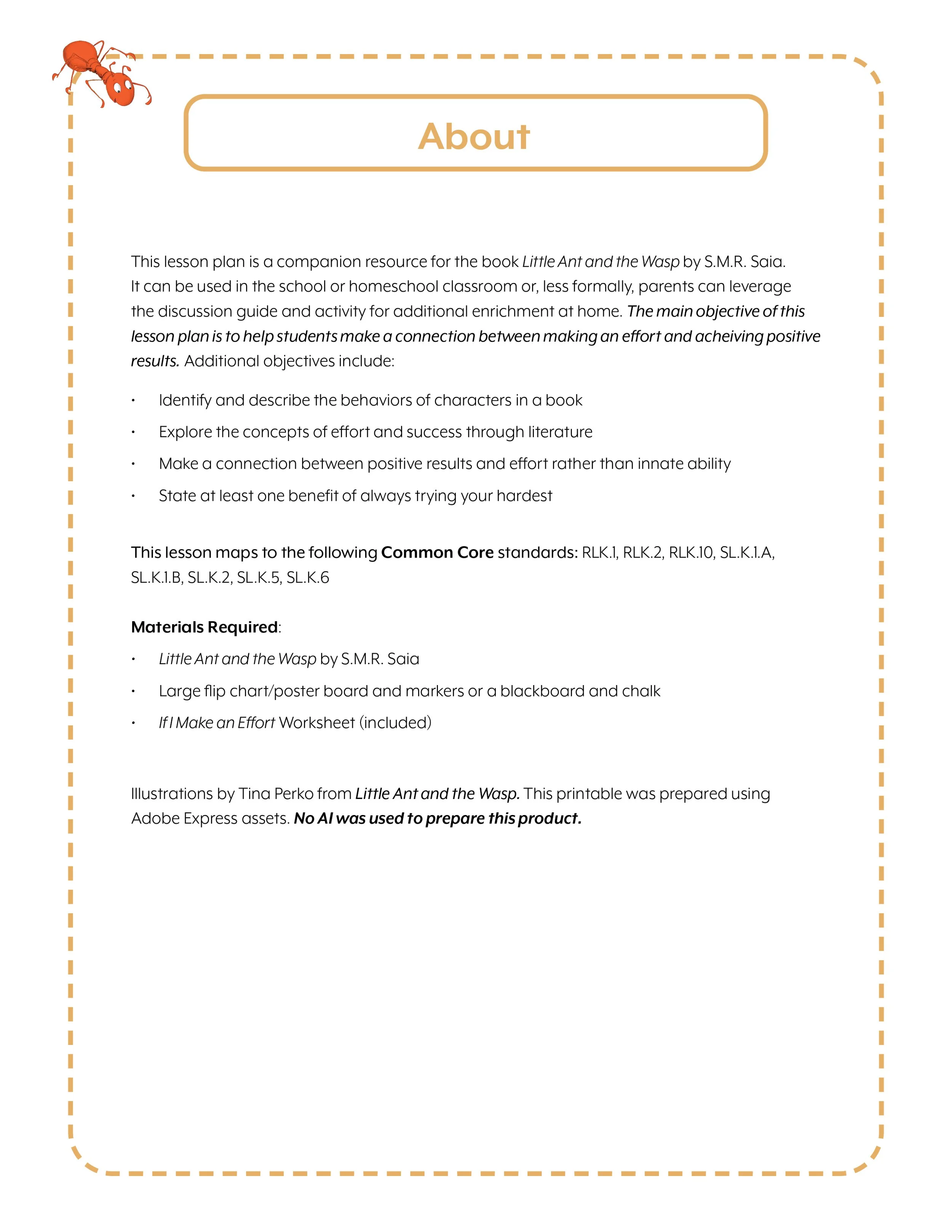 Kindergarten Social Emotional Learning Lesson Plan - Self Management ...