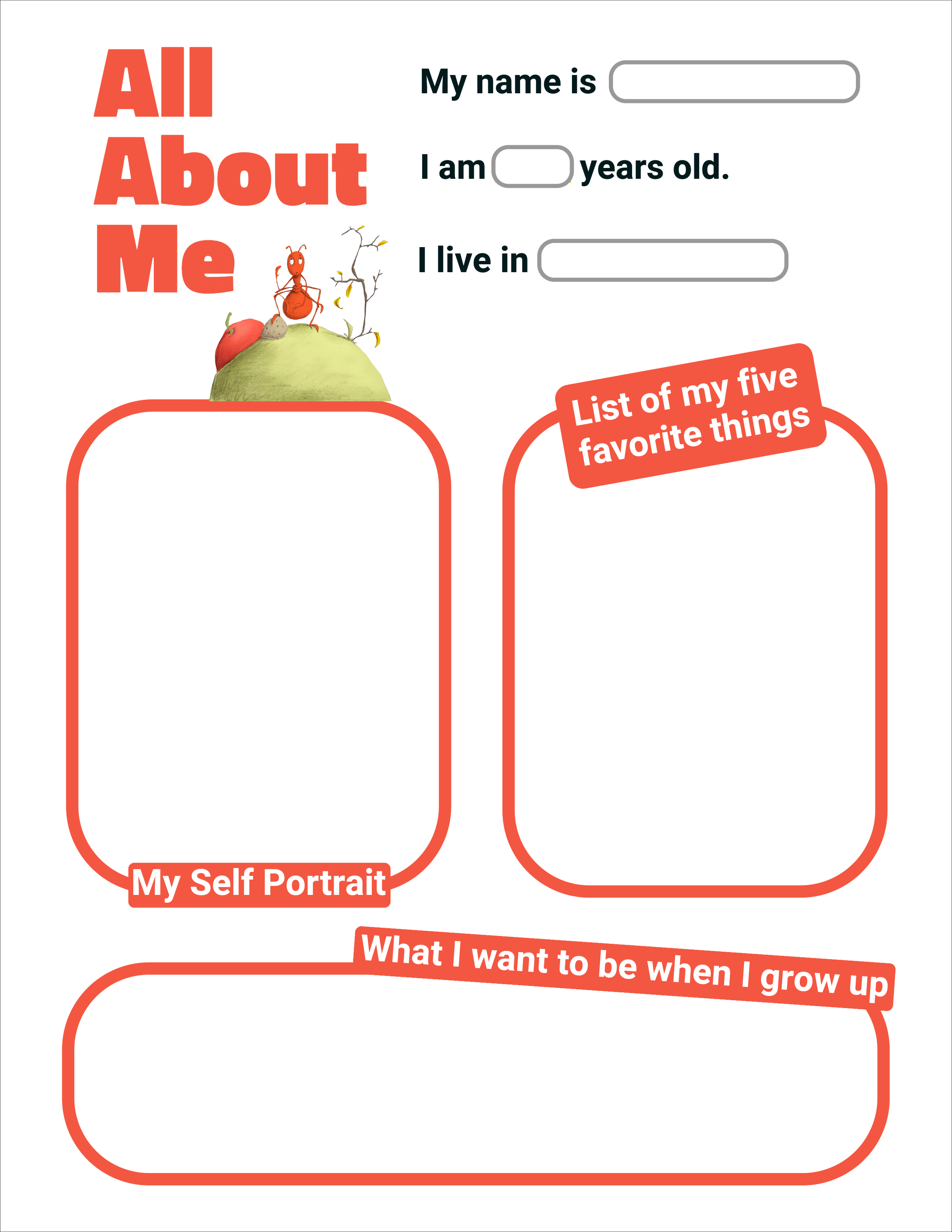 Kindergarten Self Esteem Worksheet Set: When I Grow Up — Shelf Space Books