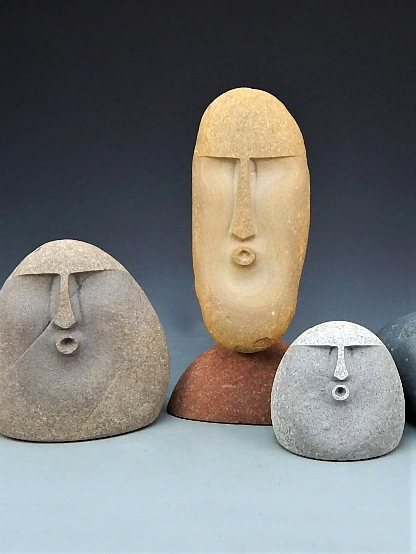 %Art Jewelry~Wearable Sculpture~Sandblasted Stones