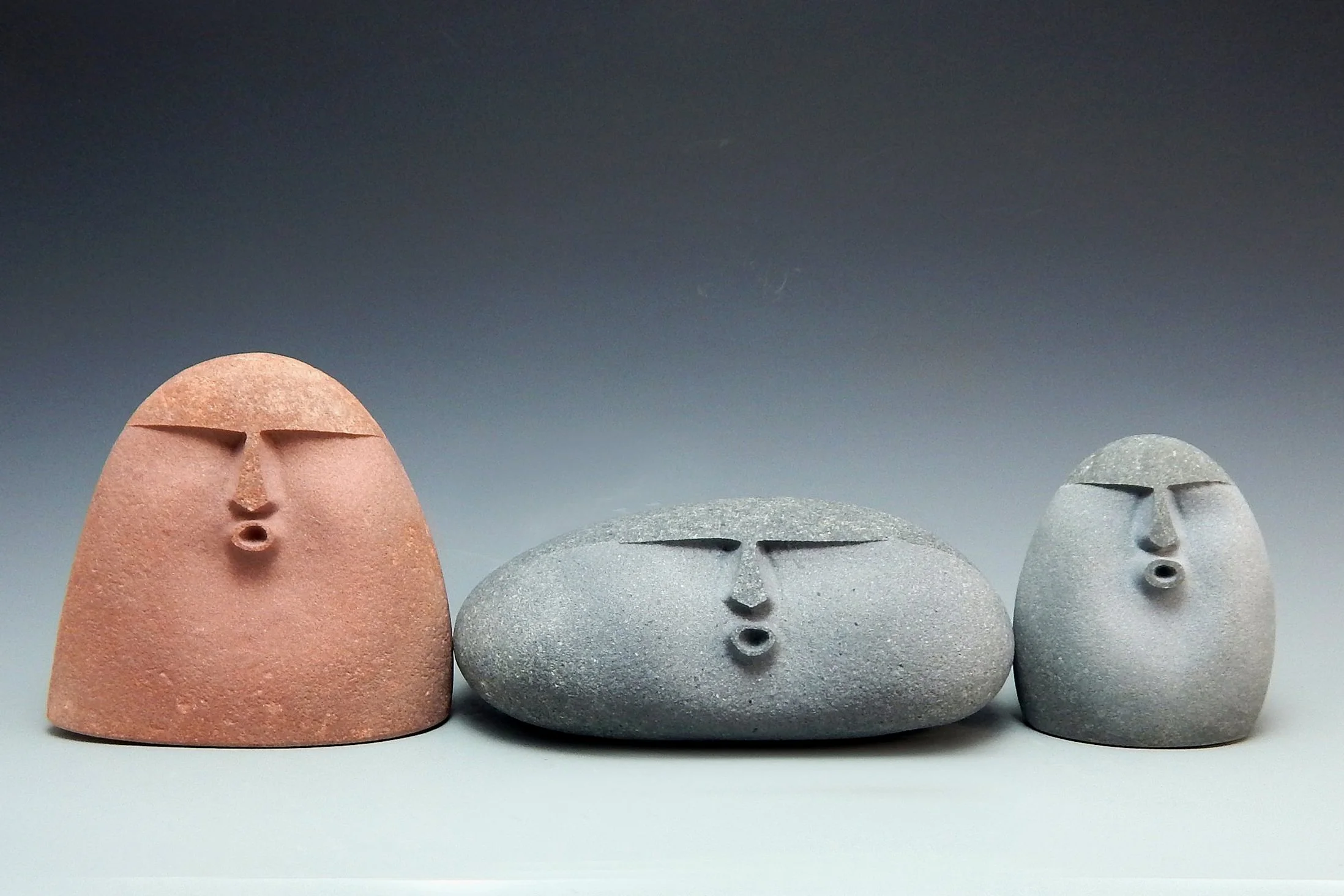 Faces Sandblasted Into Stone — Silver Stone Handcrafted