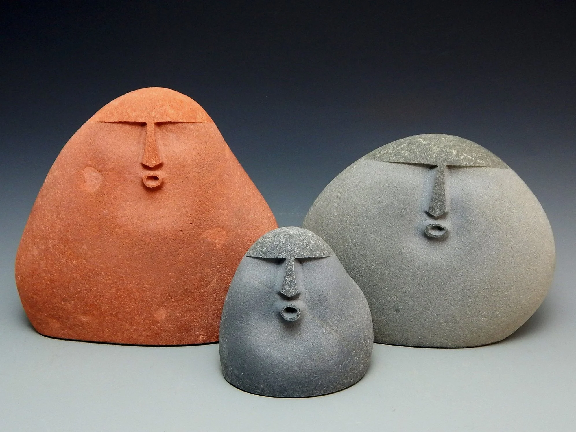 Faces Sandblasted Into Stone — Silver Stone Handcrafted