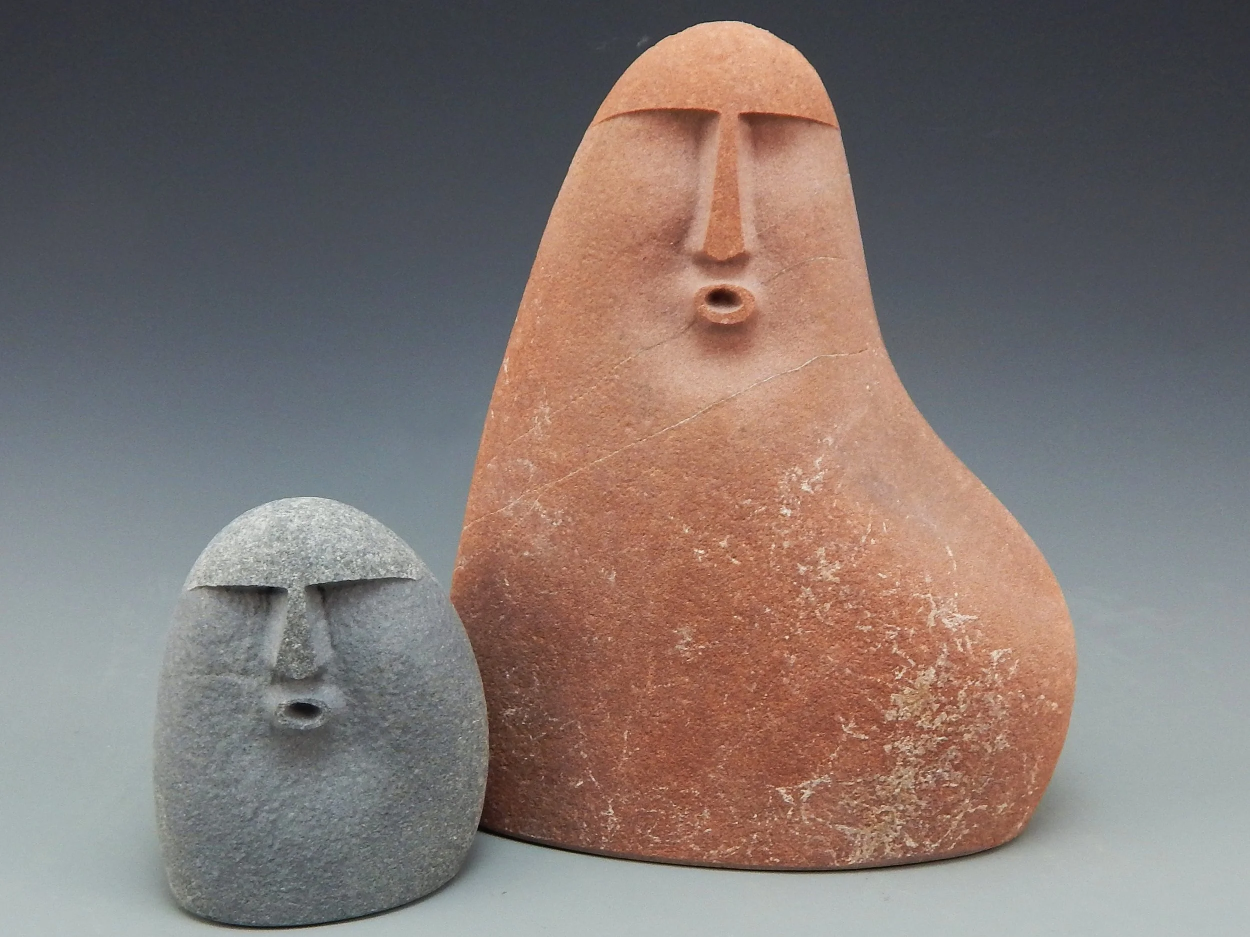 Faces Sandblasted Into Stone — Silver Stone Handcrafted