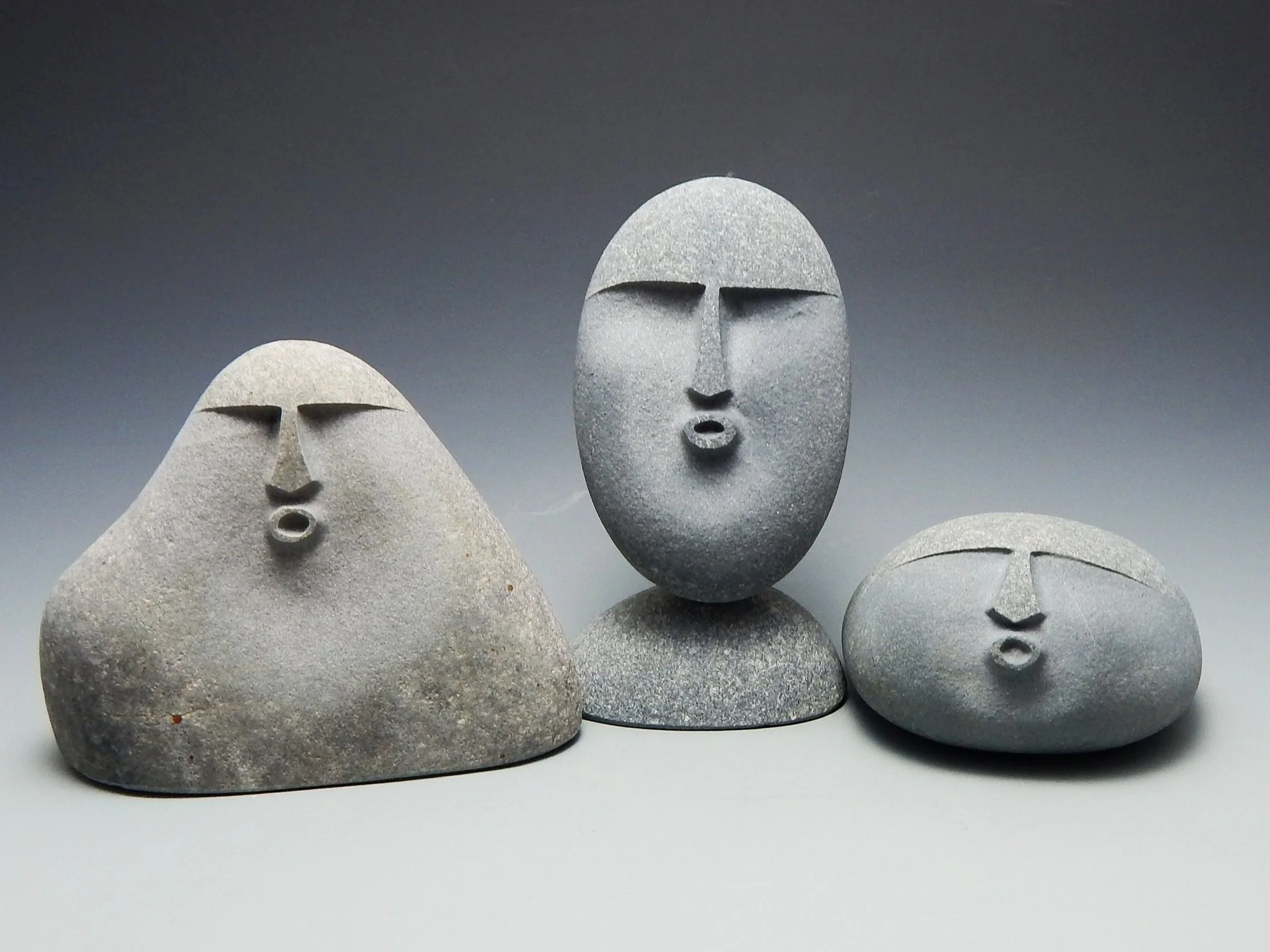 Faces Sandblasted Into Stone — Silver Stone Handcrafted
