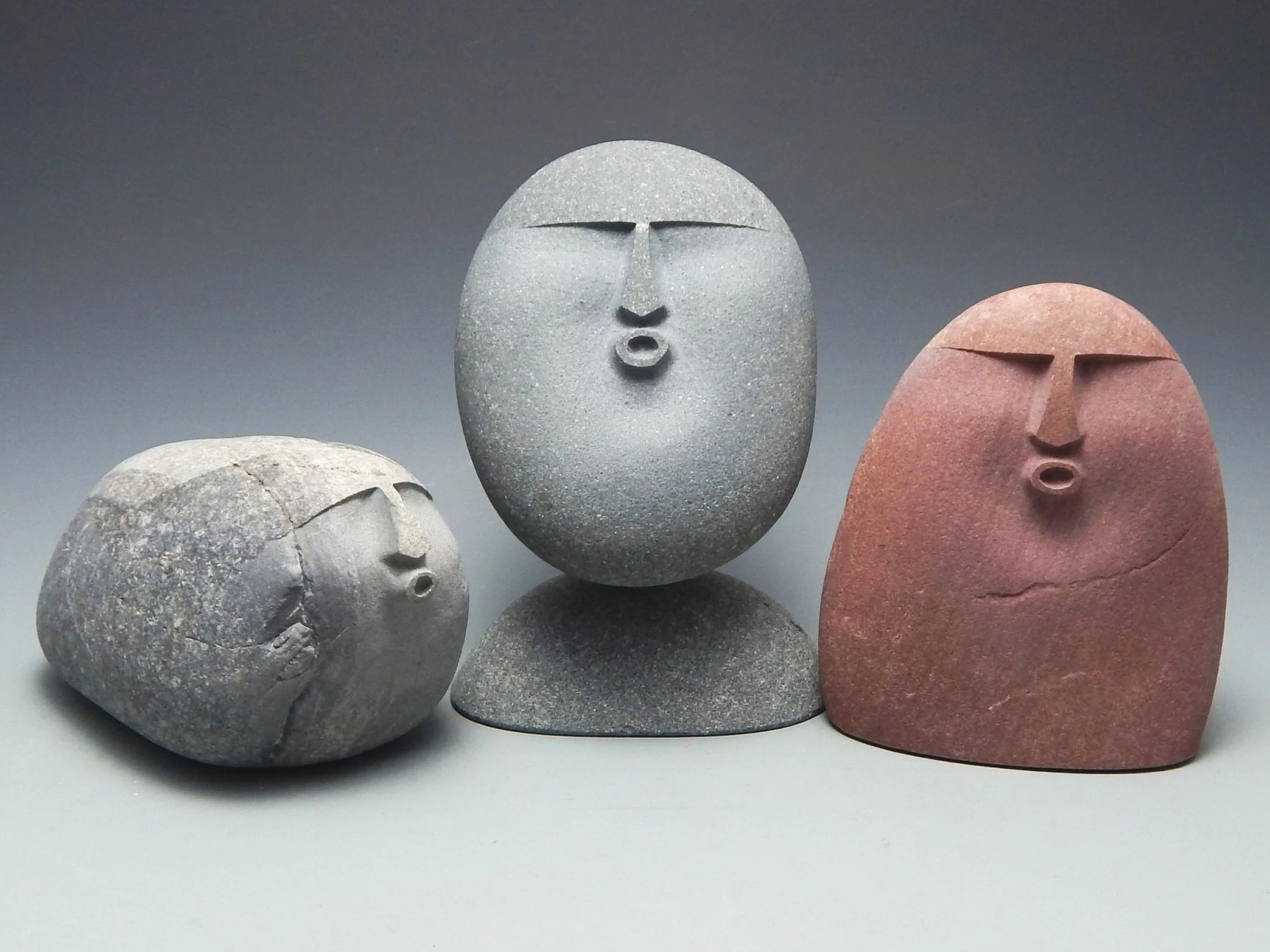 Faces Sandblasted Into Stone — Silver Stone Handcrafted