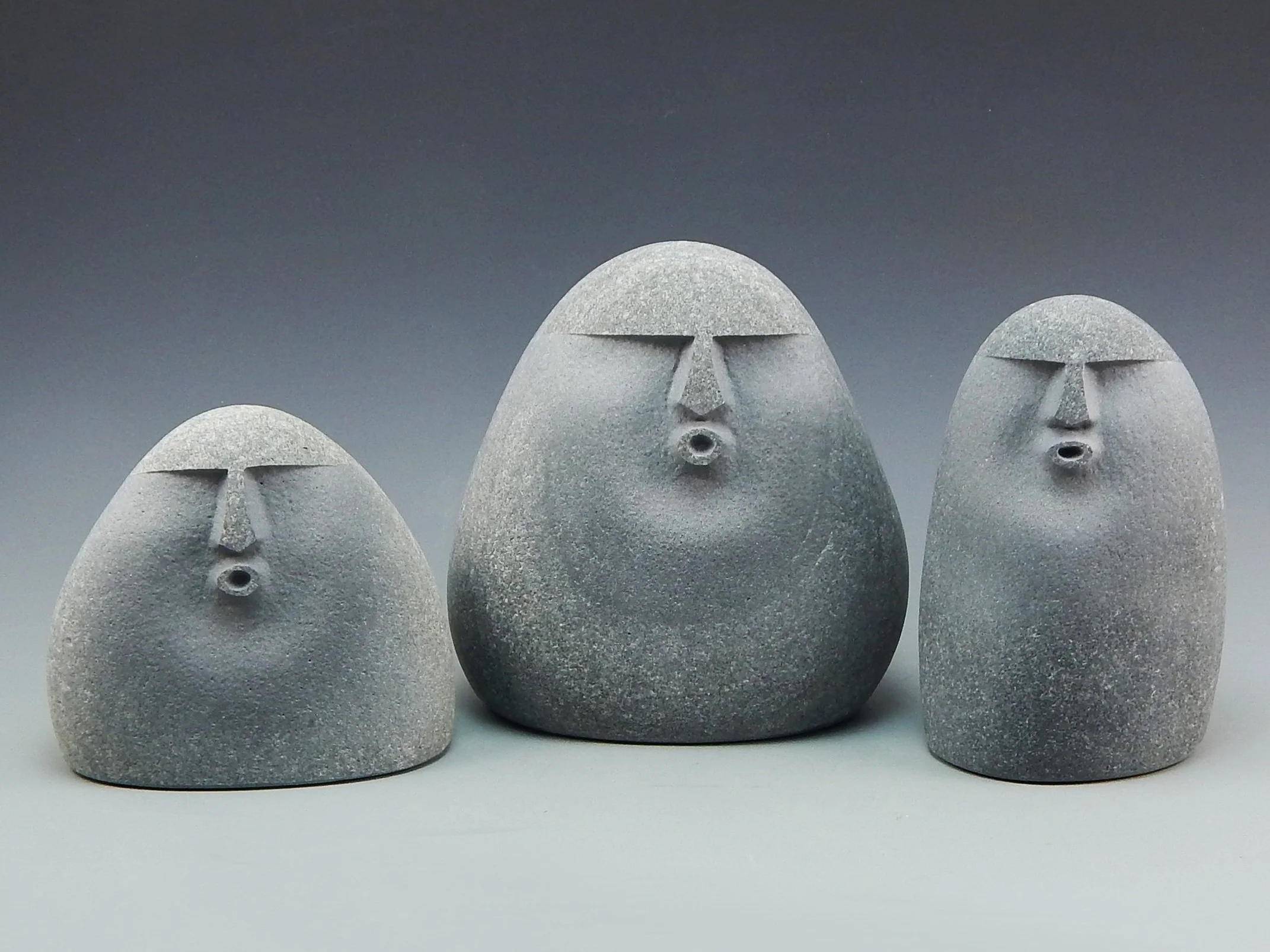 Faces Sandblasted Into Stone — Silver Stone Handcrafted